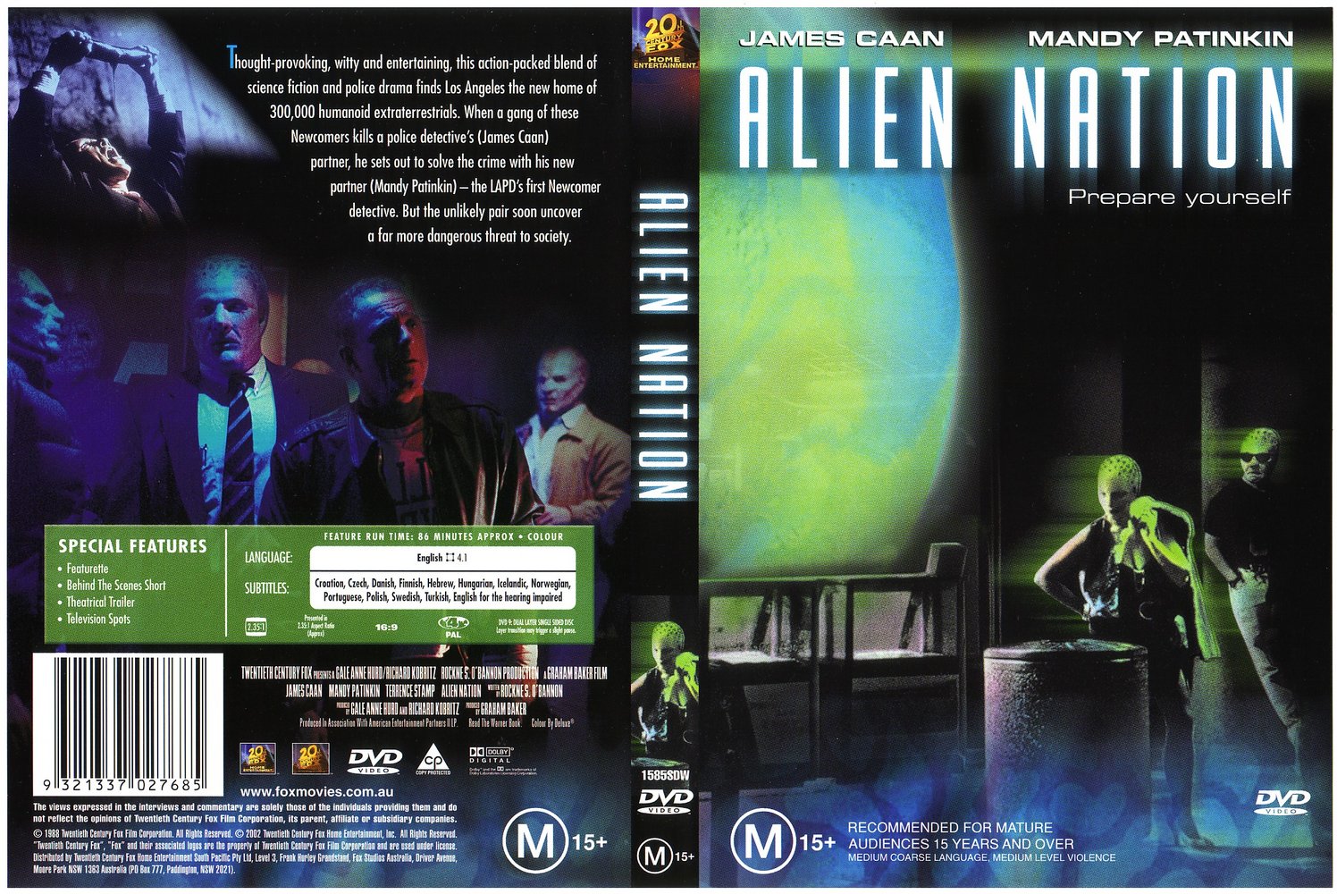 SPACE MONSTER: ALIEN NATION aka MISSÃO ALIEN - 1988 - DUBLAGEM CLÁSSICA ...
